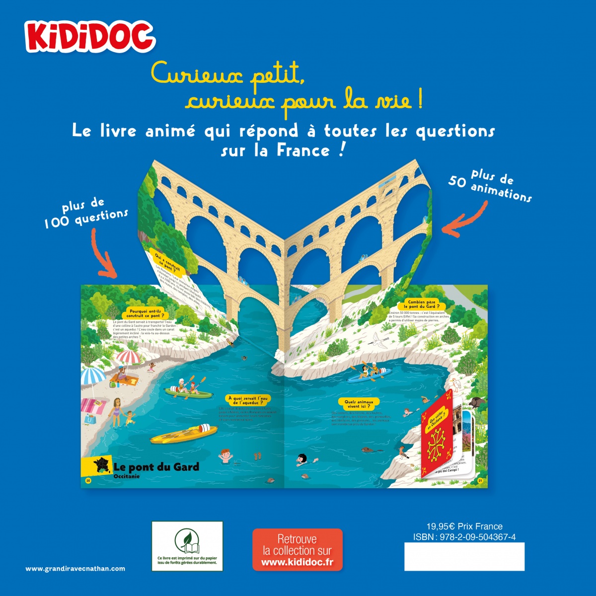 Le Kididoc de la France - Livre documentaire animé - Découverte des 13 ...