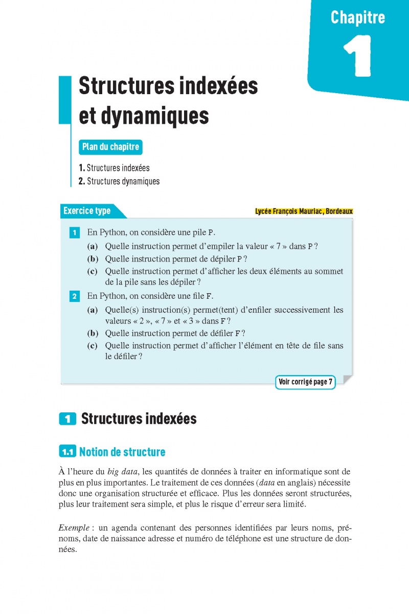 NSI (Numérique et Sciences Informatiques) Terminale - Interros des ...