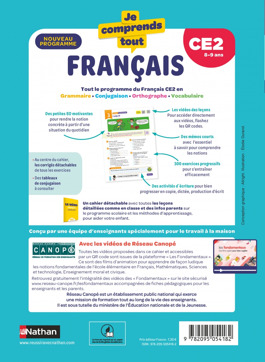 Je comprends tout - Français CE2 8-9 ans - Cahier d'exercices complet ...