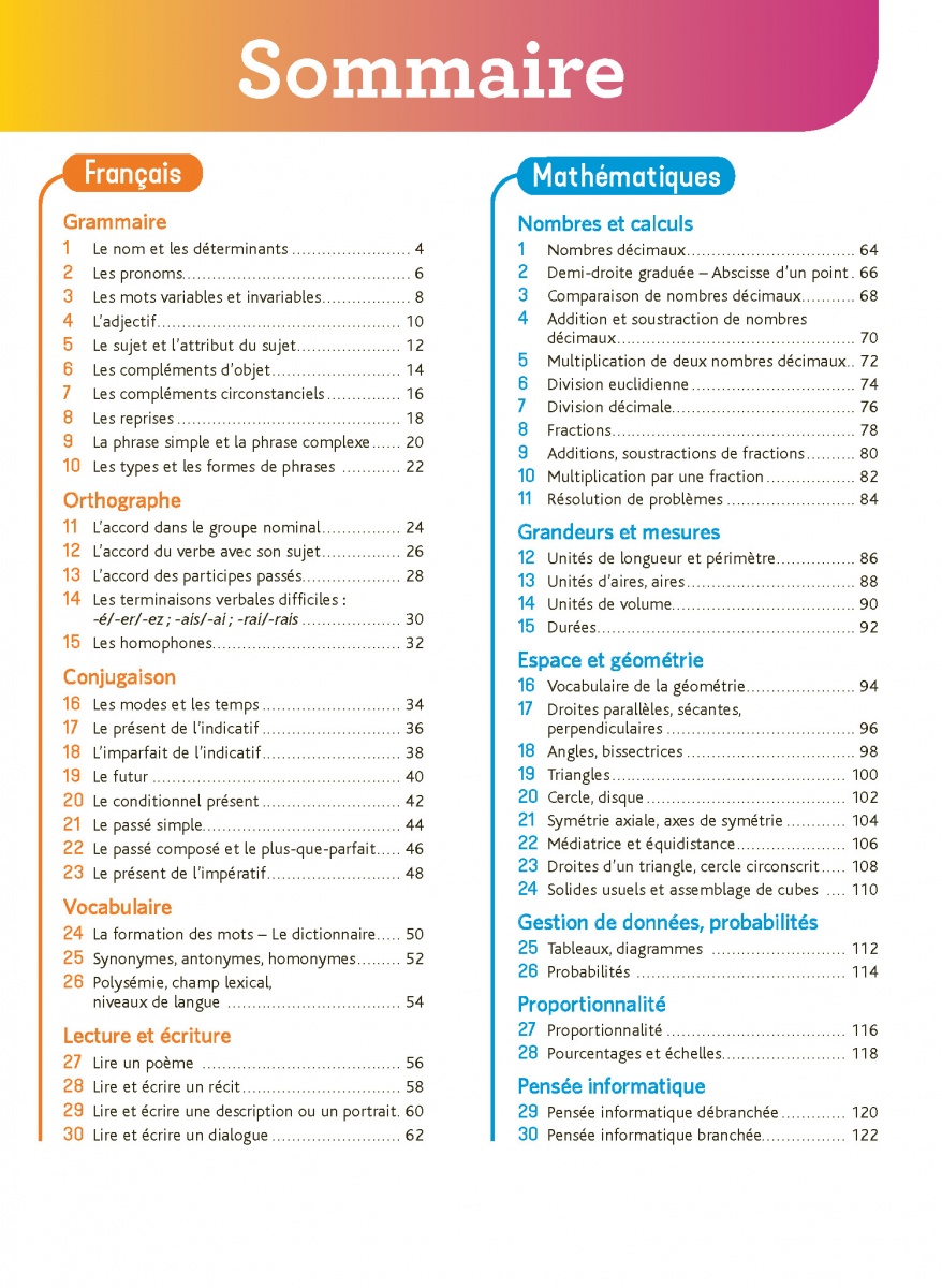 Je Comprends Tout ! 6e - Toutes les matières pour réussir son année de ...